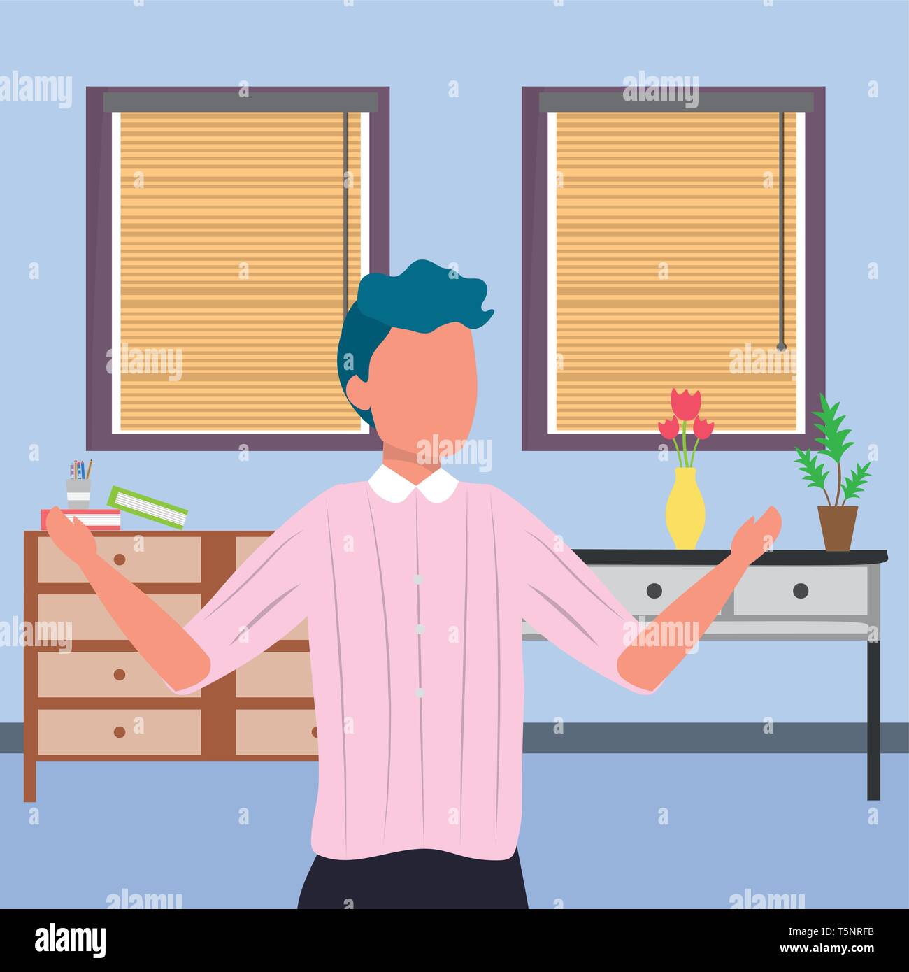 casual happy people man indoor scene at house home with furniture ...
