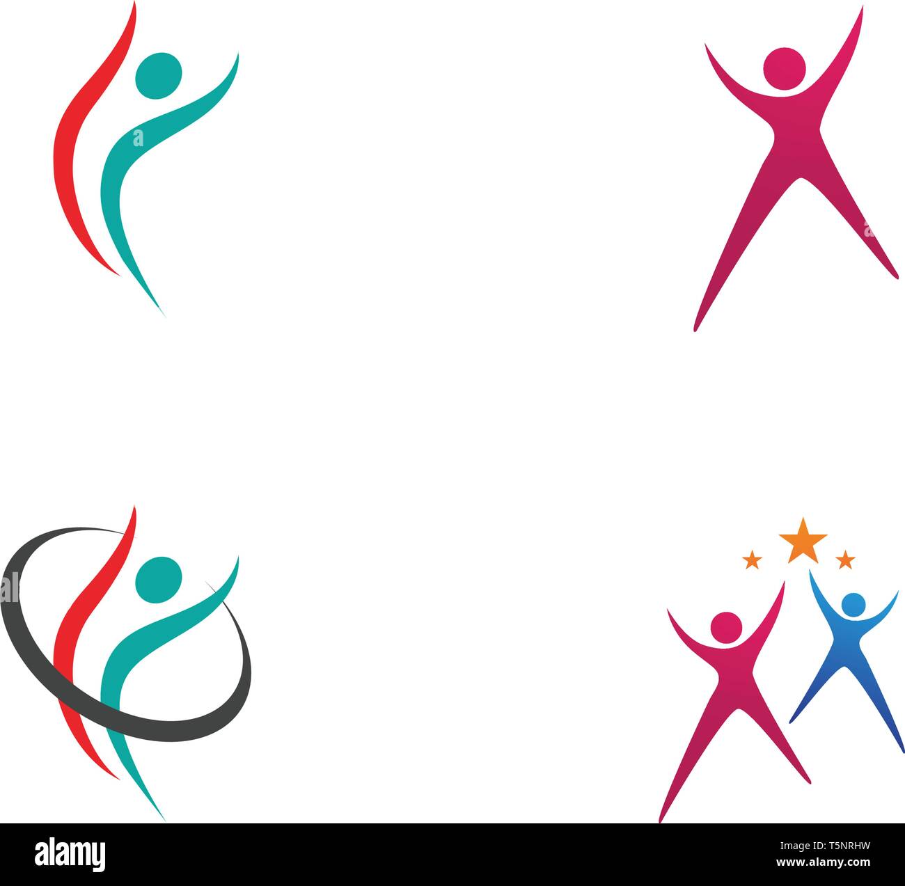 Star success people care logo and symbols template Stock Vector Image ...