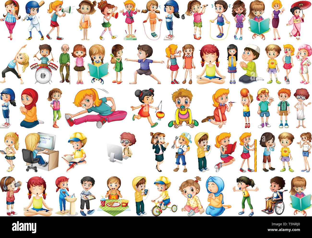 Set of different people illustration Stock Vector Image & Art - Alamy