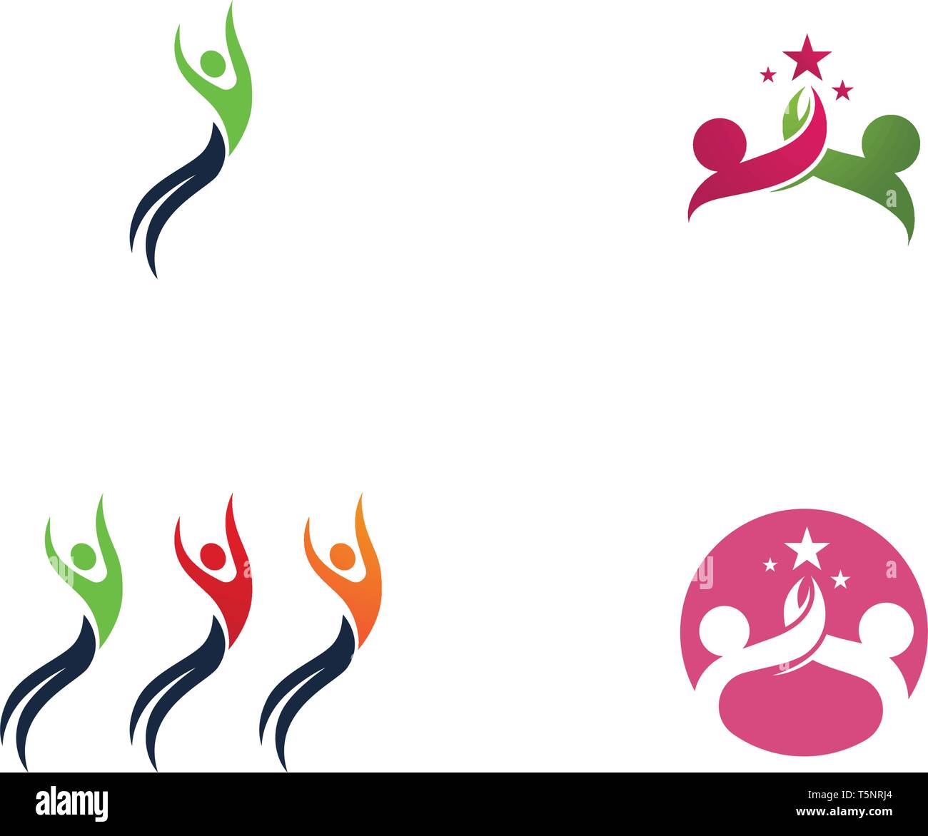Star success people care logo and symbols template Stock Vector Image ...