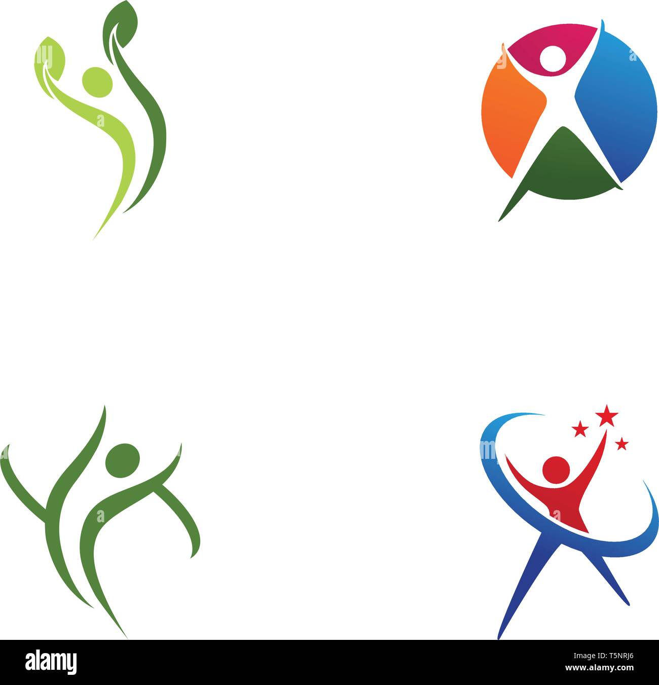 Star success people care logo and symbols template Stock Vector Image ...