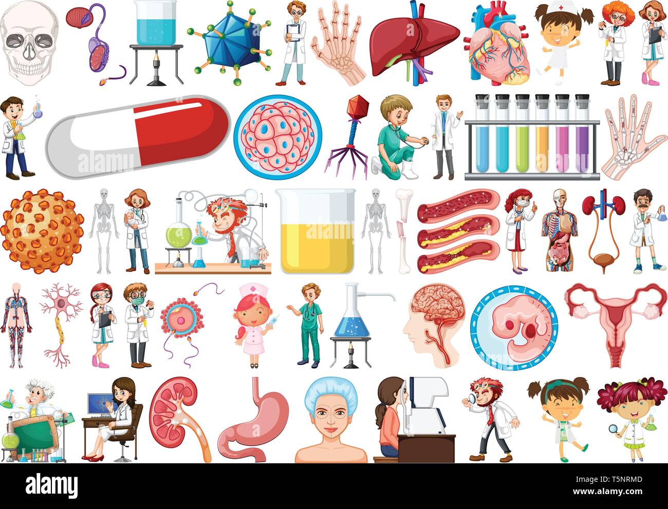 Large medical object set illustration Stock Vector Image & Art - Alamy
