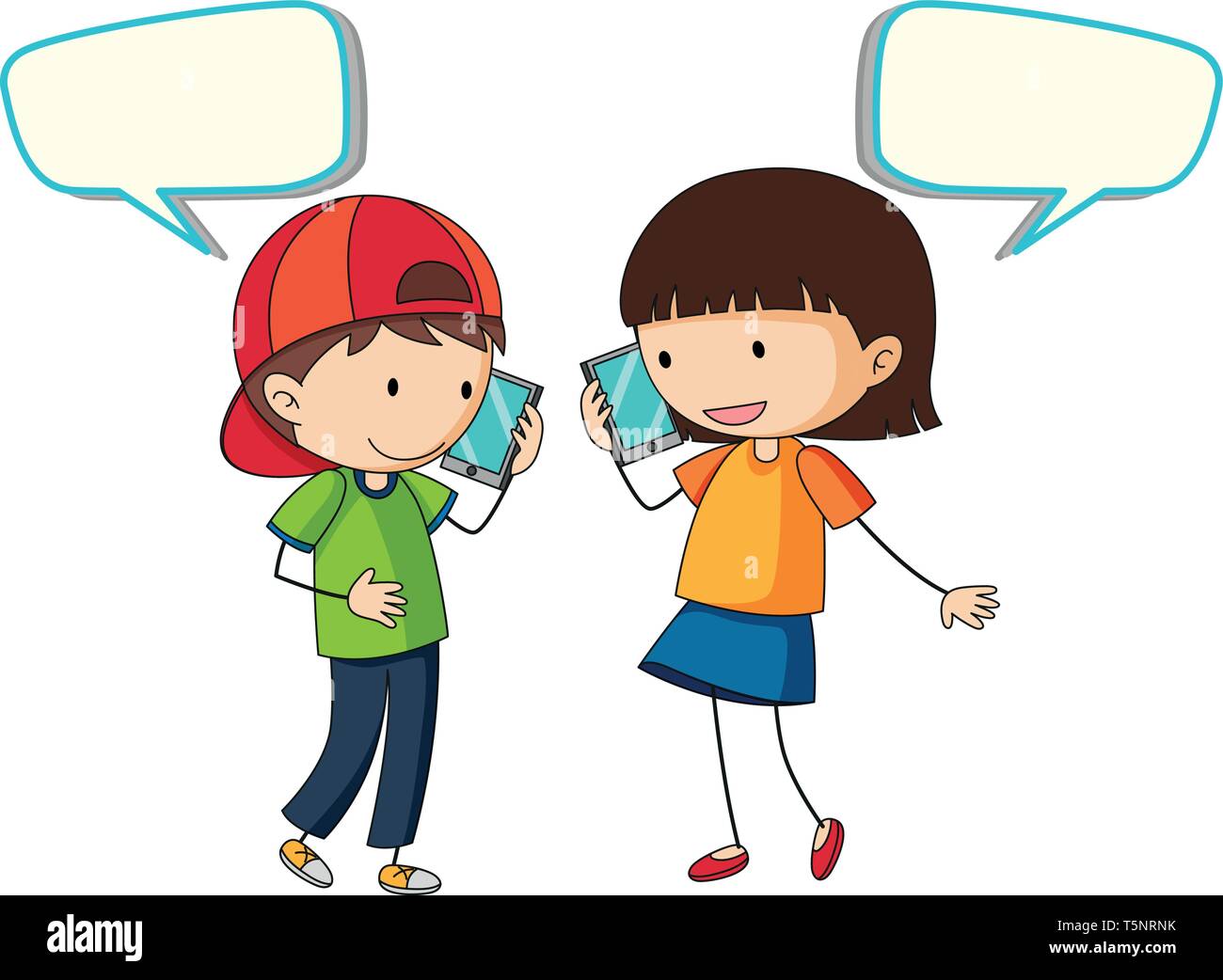 People talkig on the phone illustration Stock Vector Image & Art - Alamy