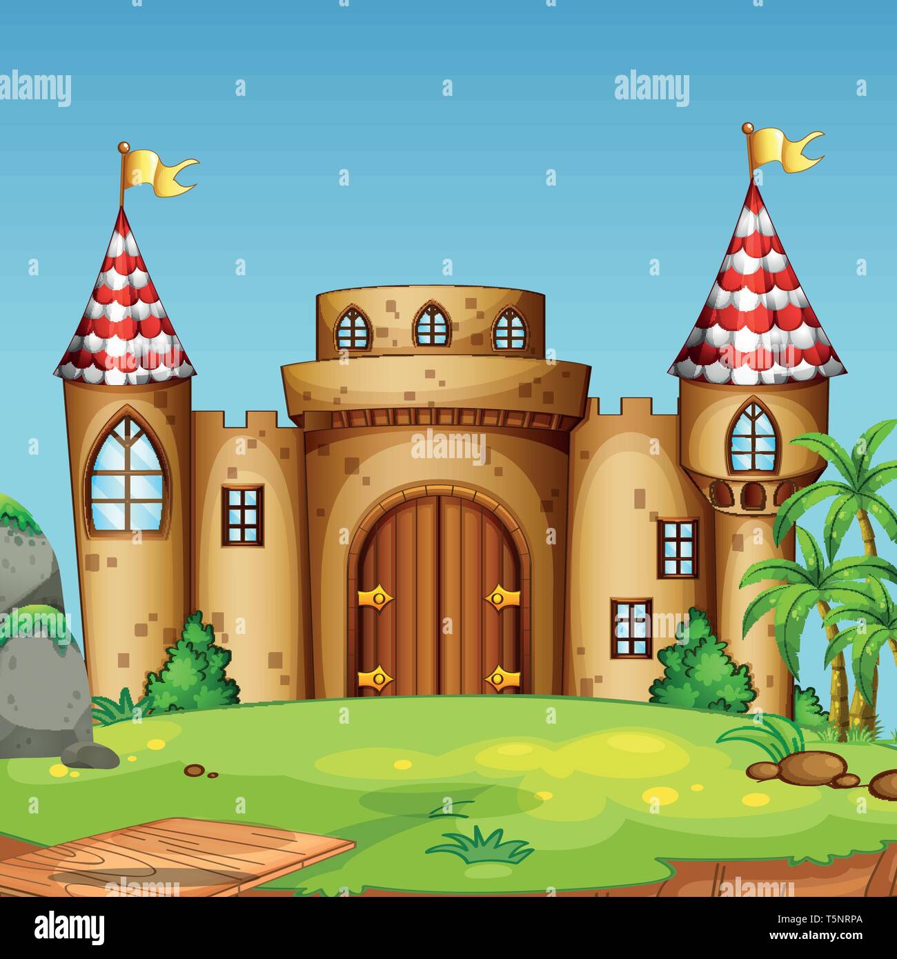 Tower ancient castle in Stock Vector Images - Alamy