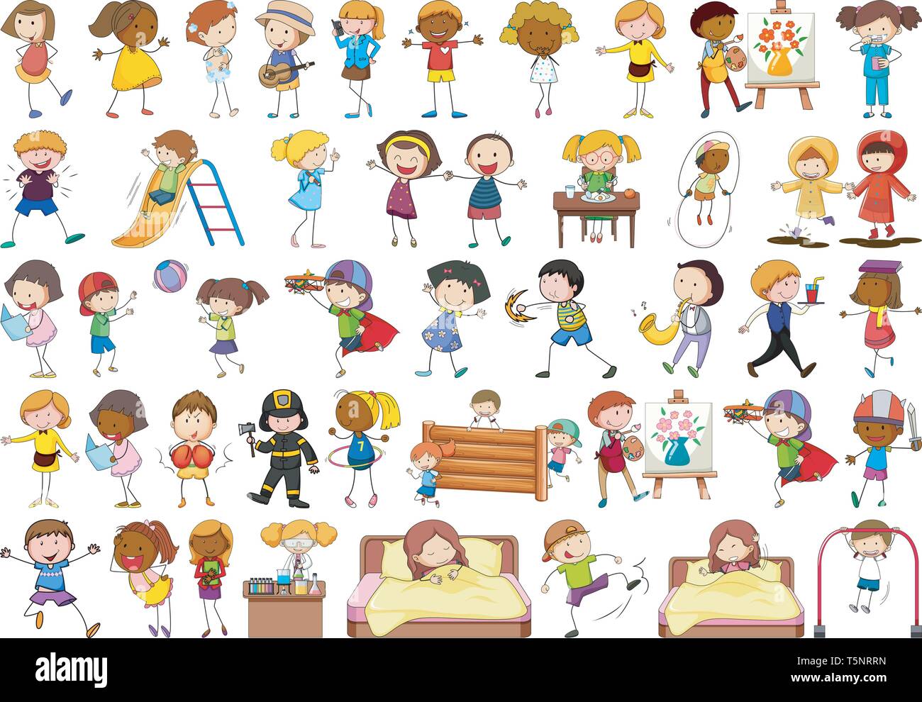 Set of simple characters illustration Stock Vector Image & Art - Alamy