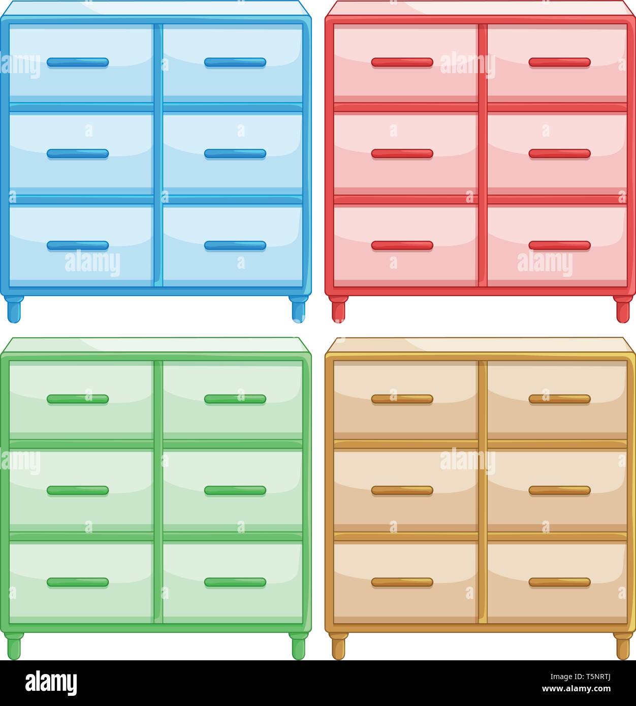 Set of different colored draws illustration Stock Vector Image & Art ...