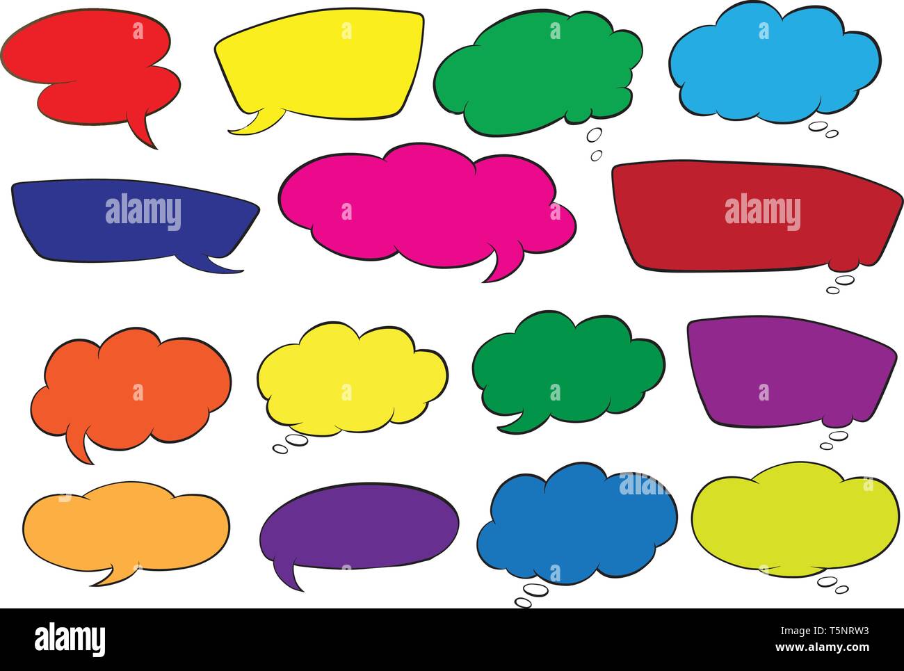 Set of colorful speech bubbles illustration Stock Vector Image & Art ...