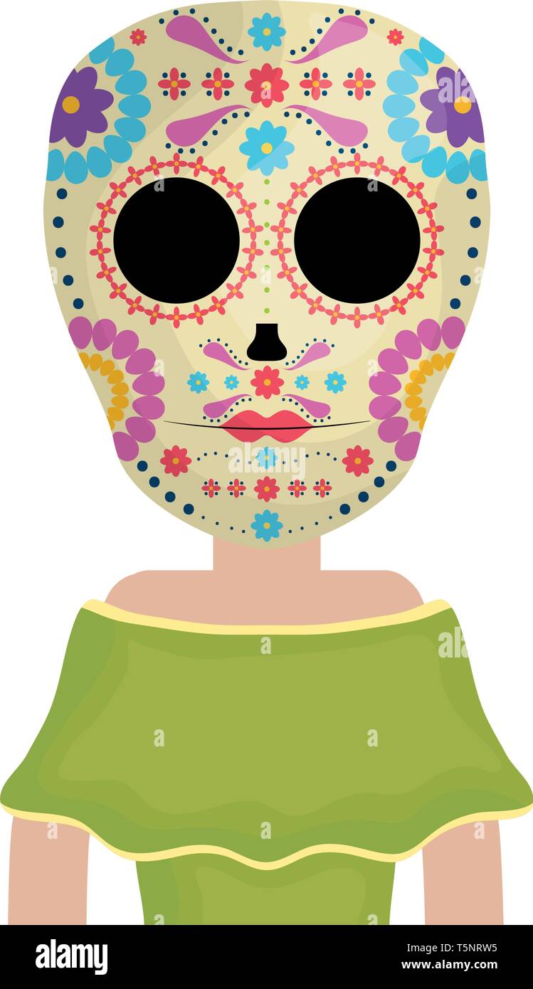 Girl traditional mexican death Stock Vector Images - Alamy