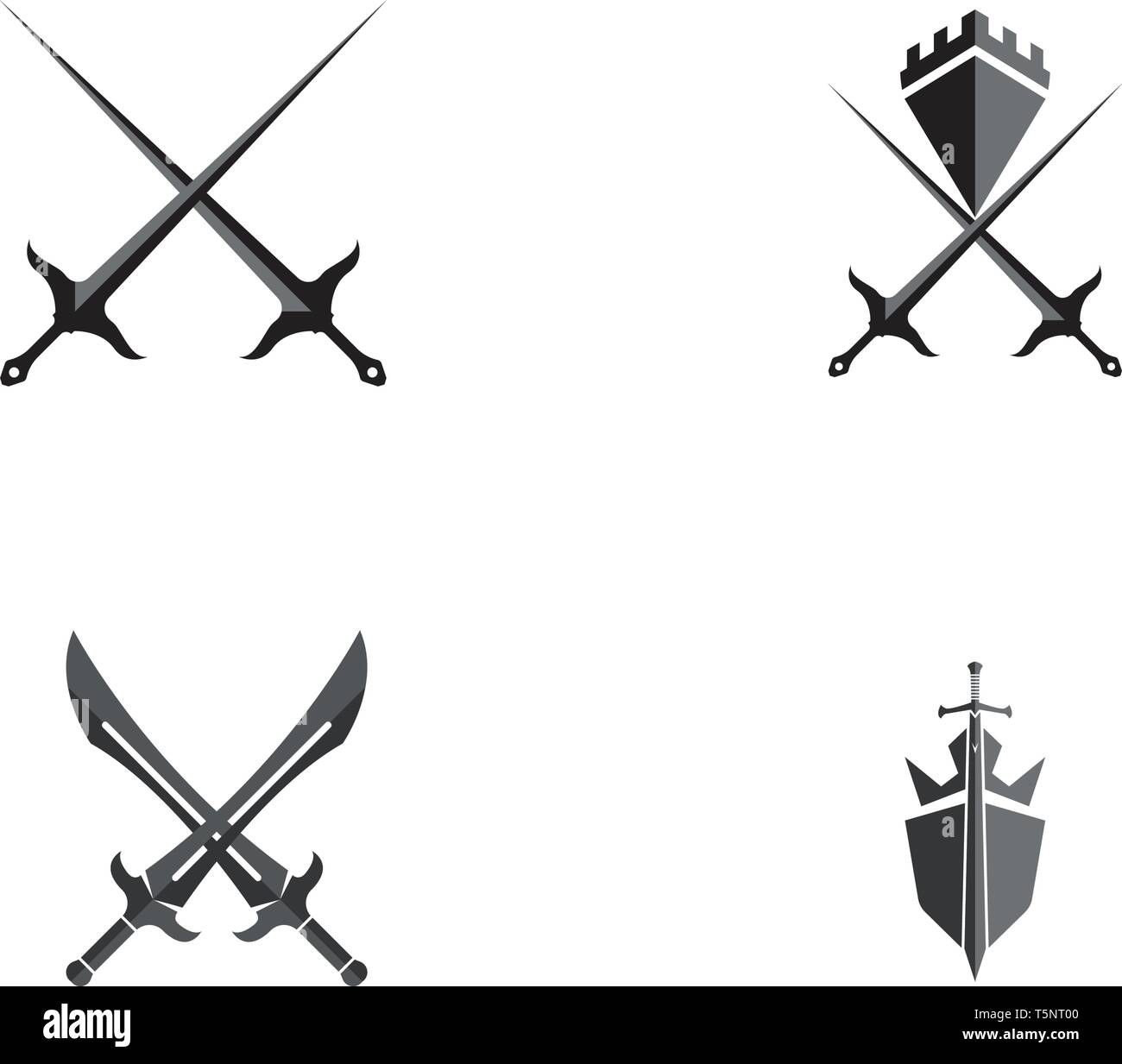Sword vector logo illustration Stock Vector Image & Art - Alamy