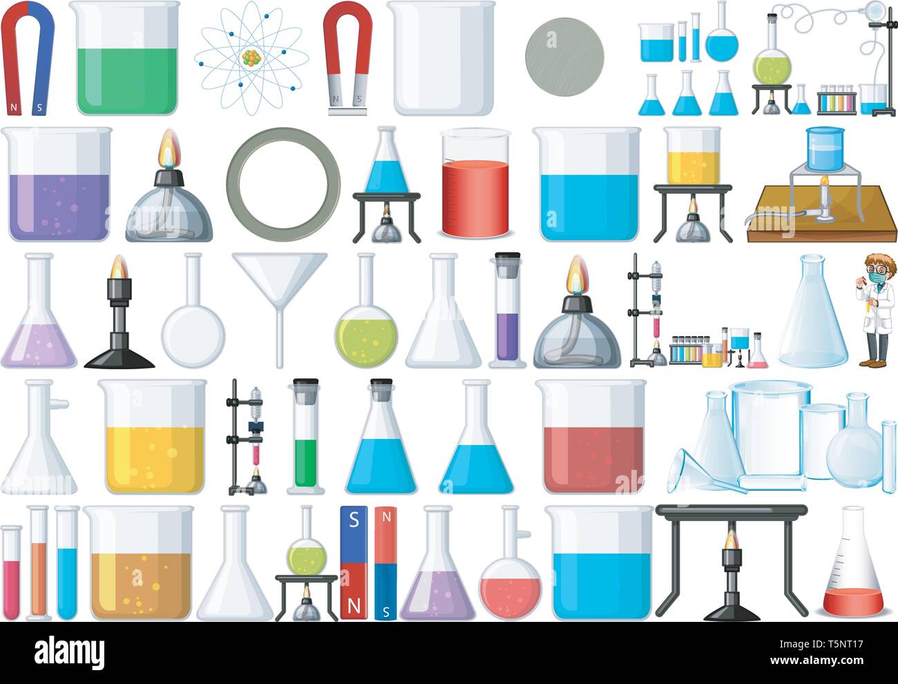 Set of lab tools illustration Stock Vector Image & Art - Alamy