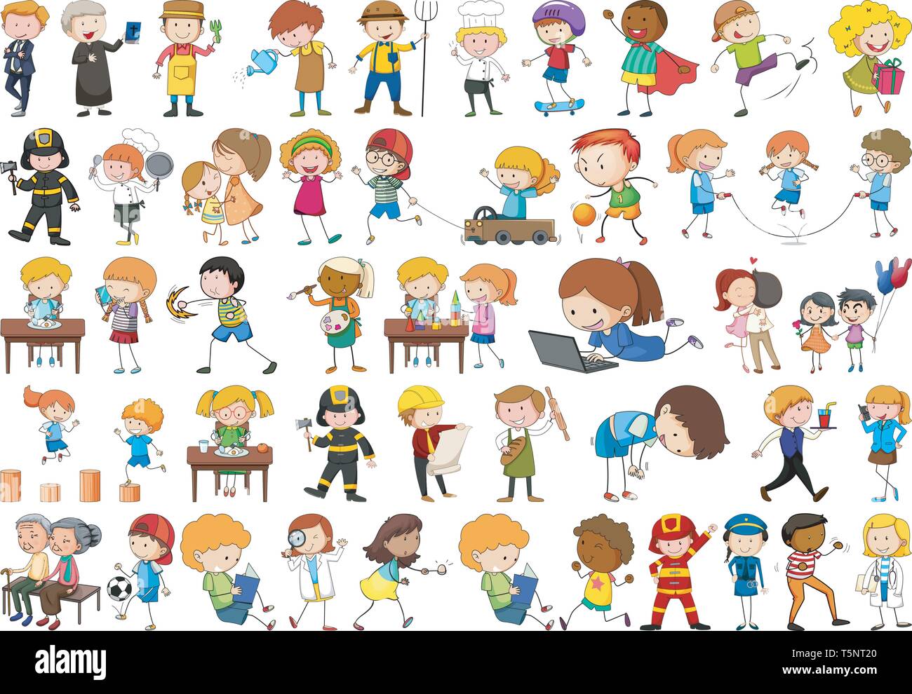 Set of simple characters illustration Stock Vector Image & Art - Alamy