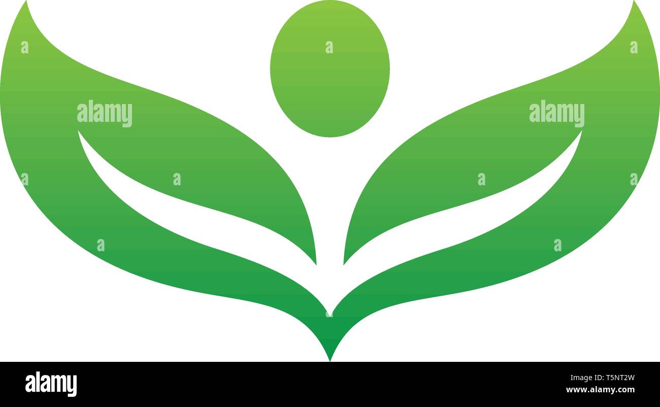 Leaf green nature logo and symbol health Stock Vector Image & Art - Alamy