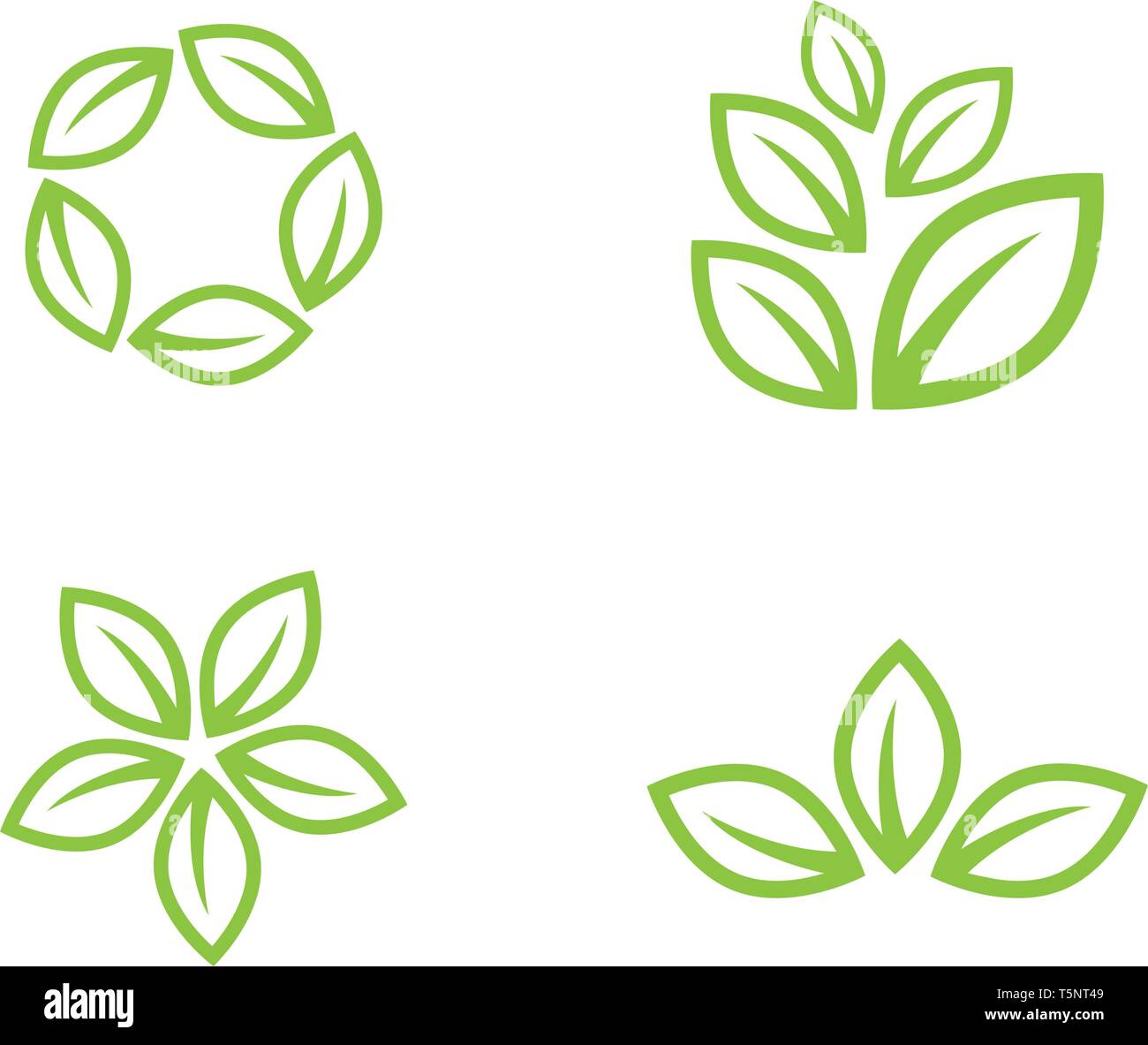 Leaf green nature logo and symbol health Stock Vector Image & Art - Alamy