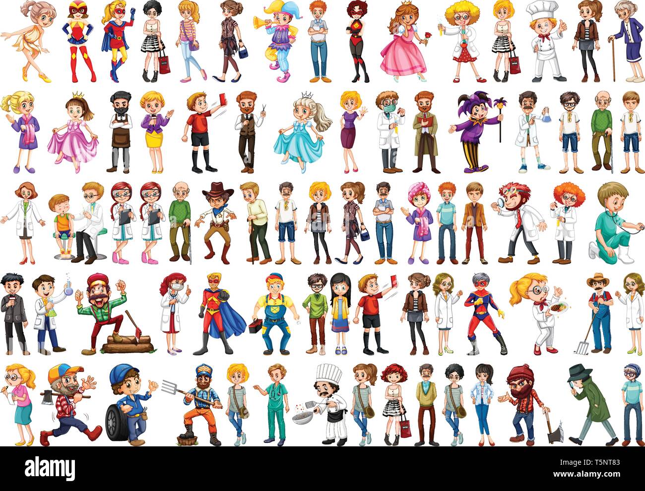 Set of people occupation illustration Stock Vector Image & Art - Alamy