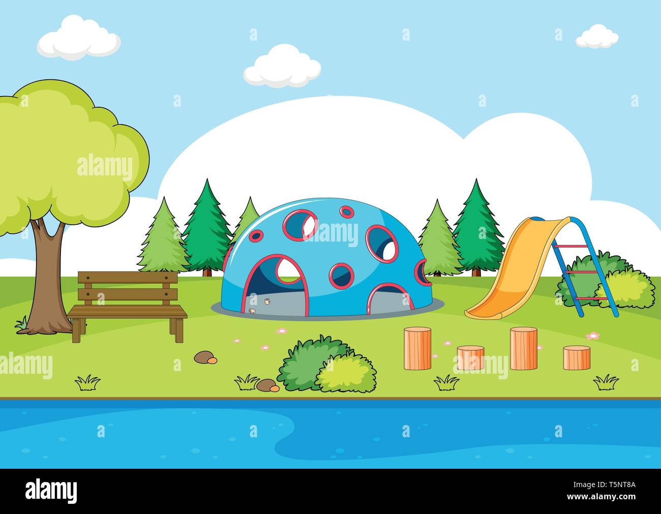 Playground bush Stock Vector Images - Alamy