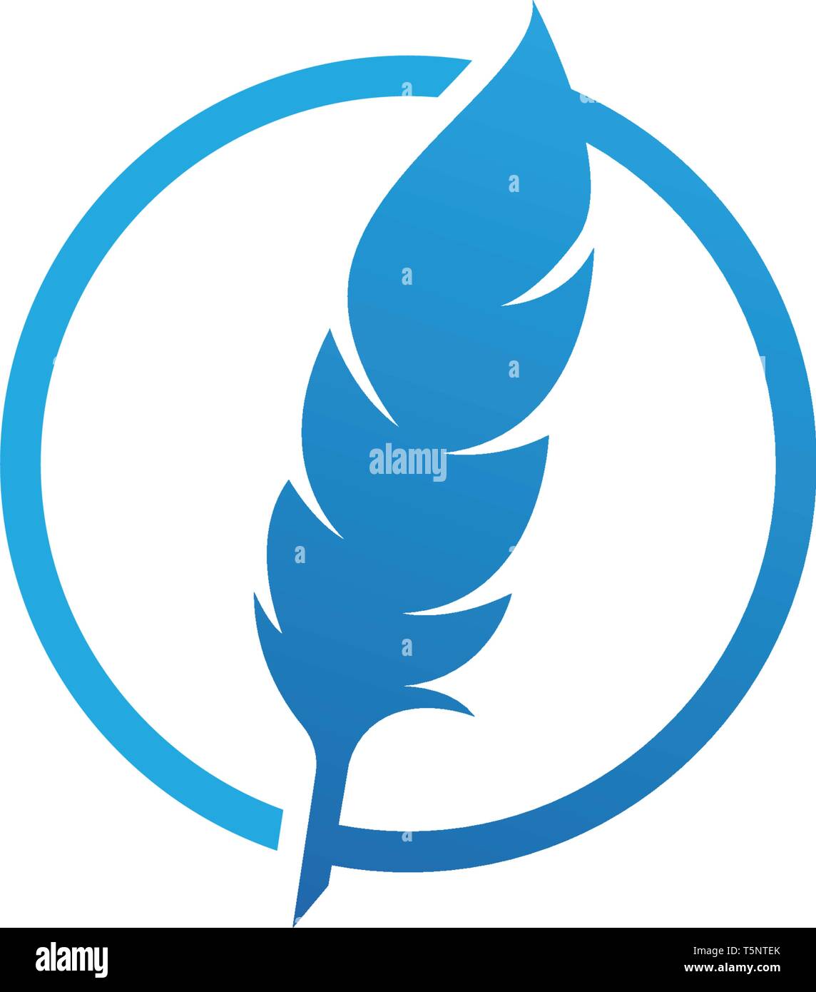 Feather pen write sign logo template app vector Stock Vector Image ...