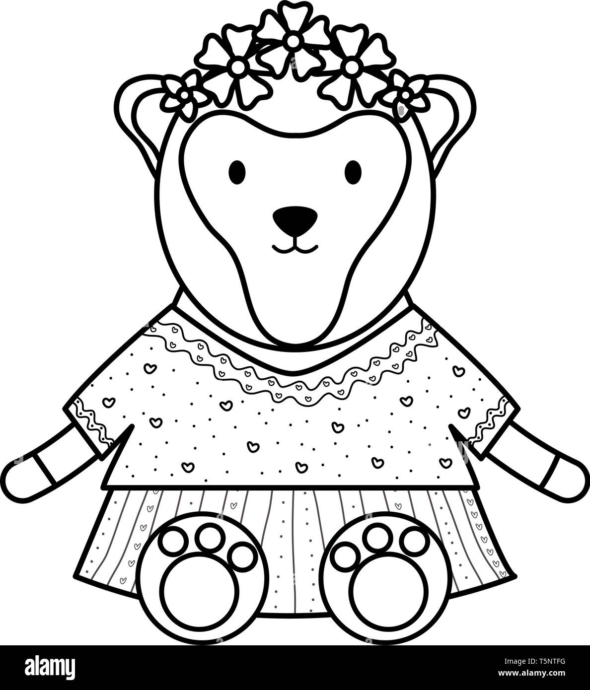 cute female monkey childish character vector illustration design Stock ...