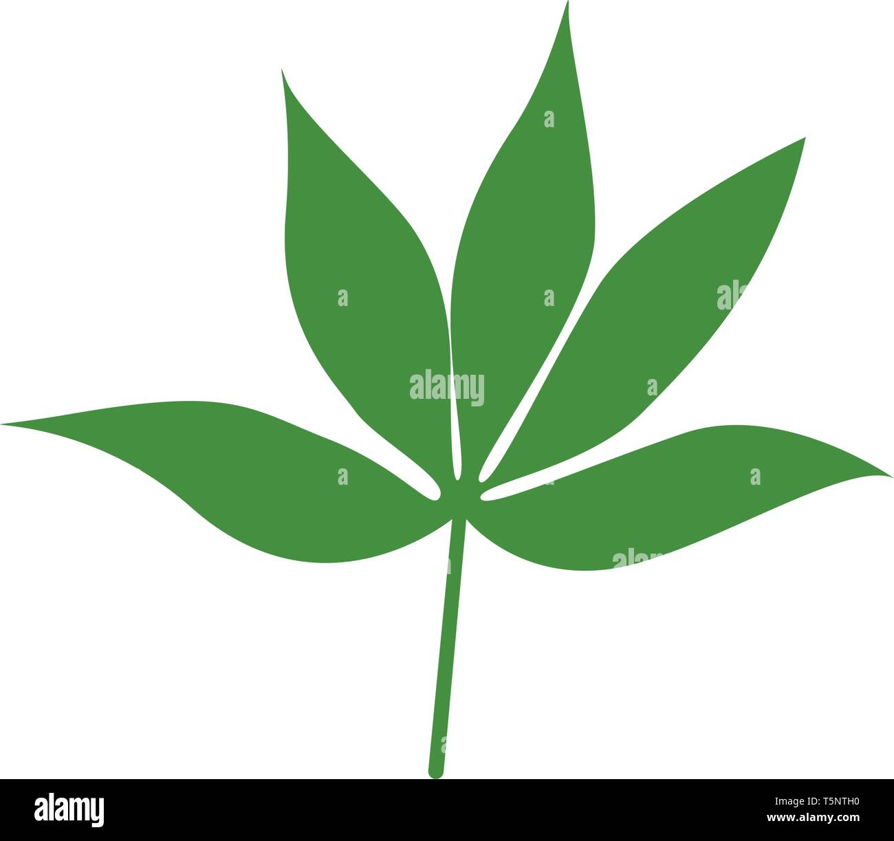 green leaf ecology nature element vector icon - Vector Stock Vector ...
