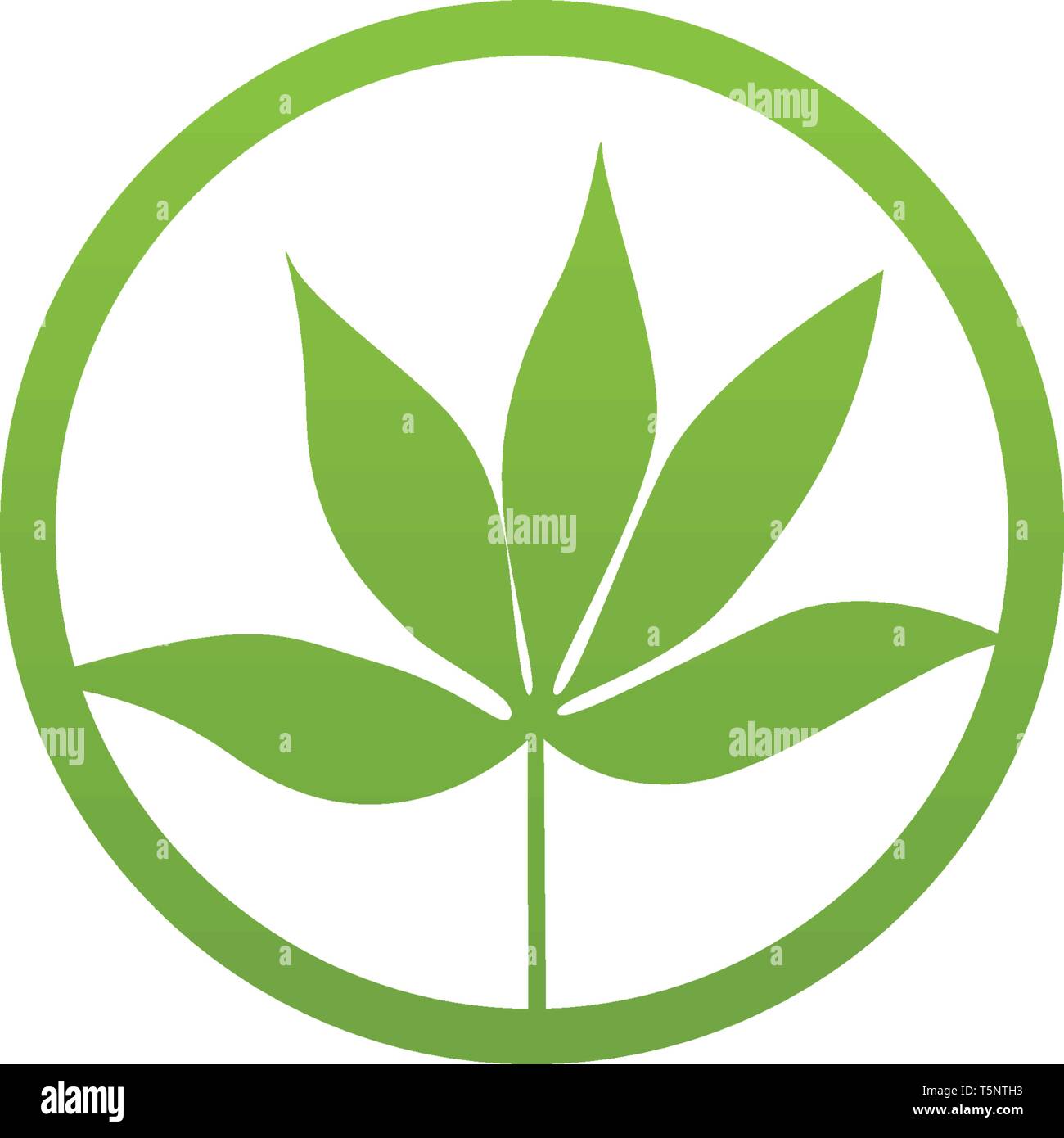 green leaf ecology nature element vector icon - Vector Stock Vector ...