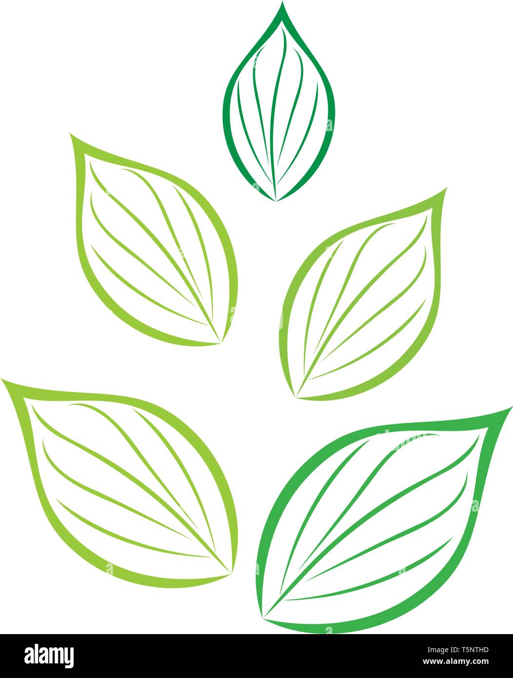 green leaf ecology nature element vector icon - Vector Stock Vector ...