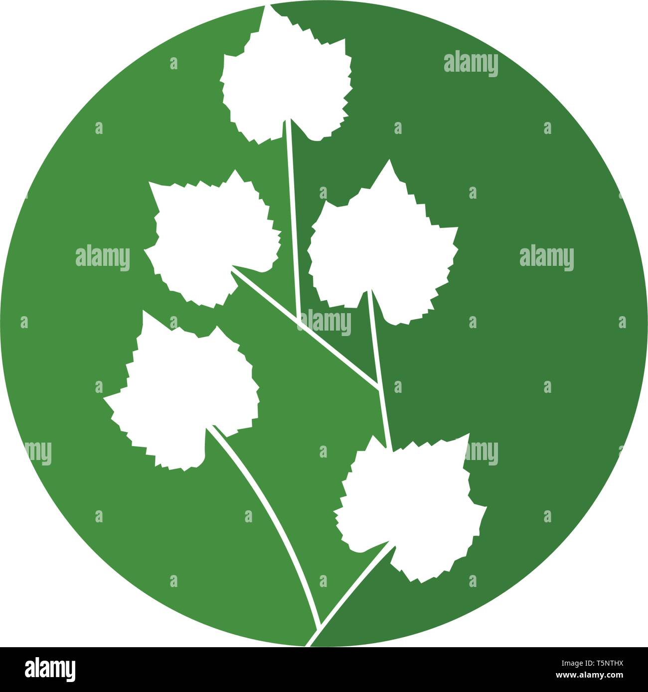 green leaf ecology nature element vector icon - Vector Stock Vector ...