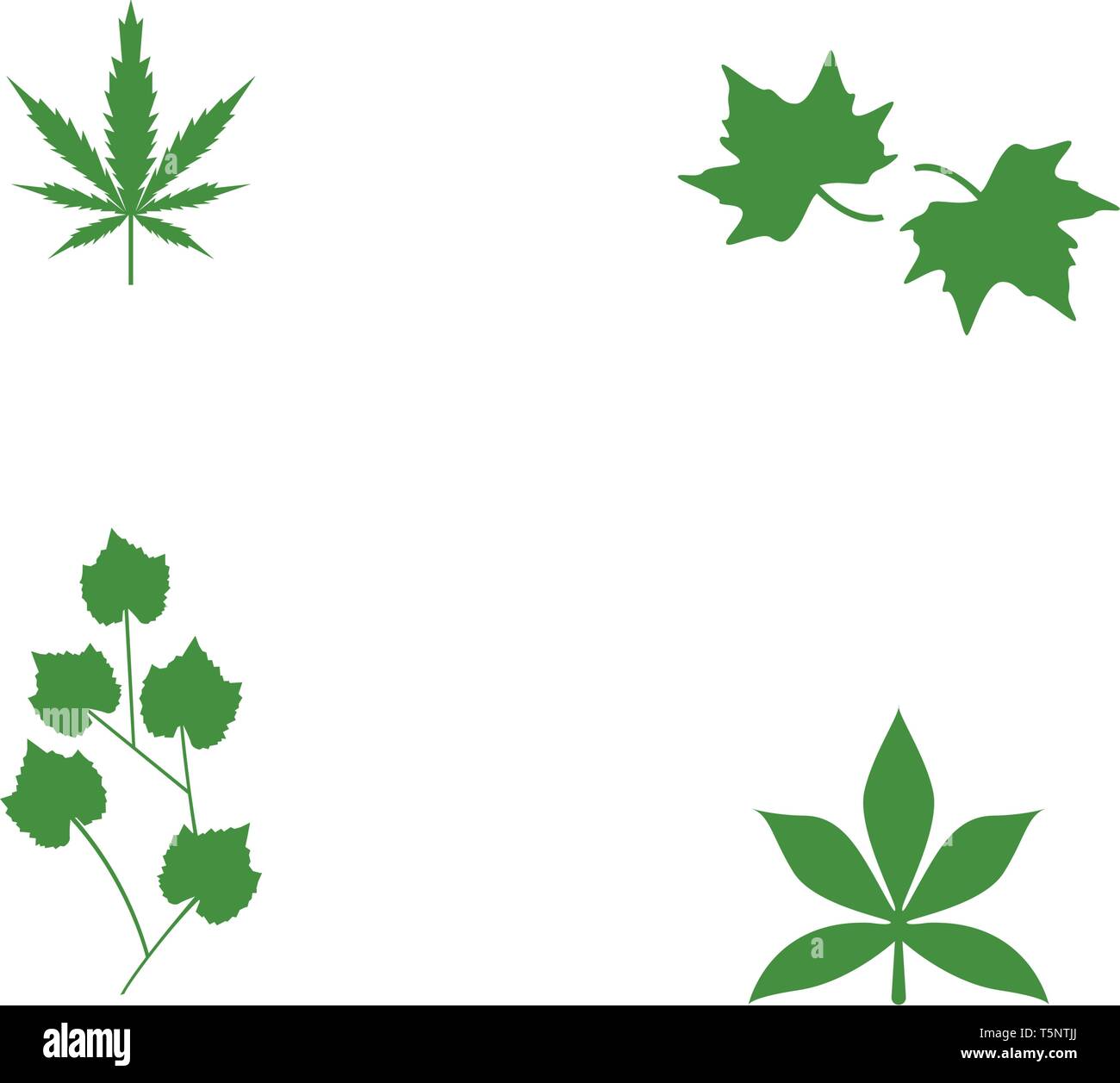 green leaf ecology nature element vector icon - Vector Stock Vector ...