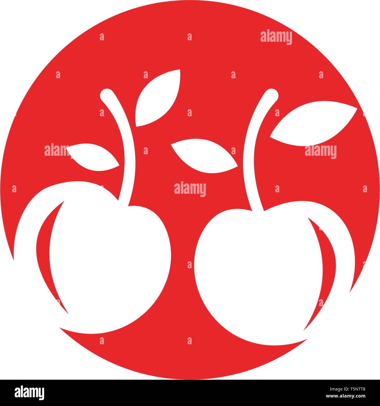 Cherry logo template vector icon - Vectors Stock Vector Image & Art - Alamy