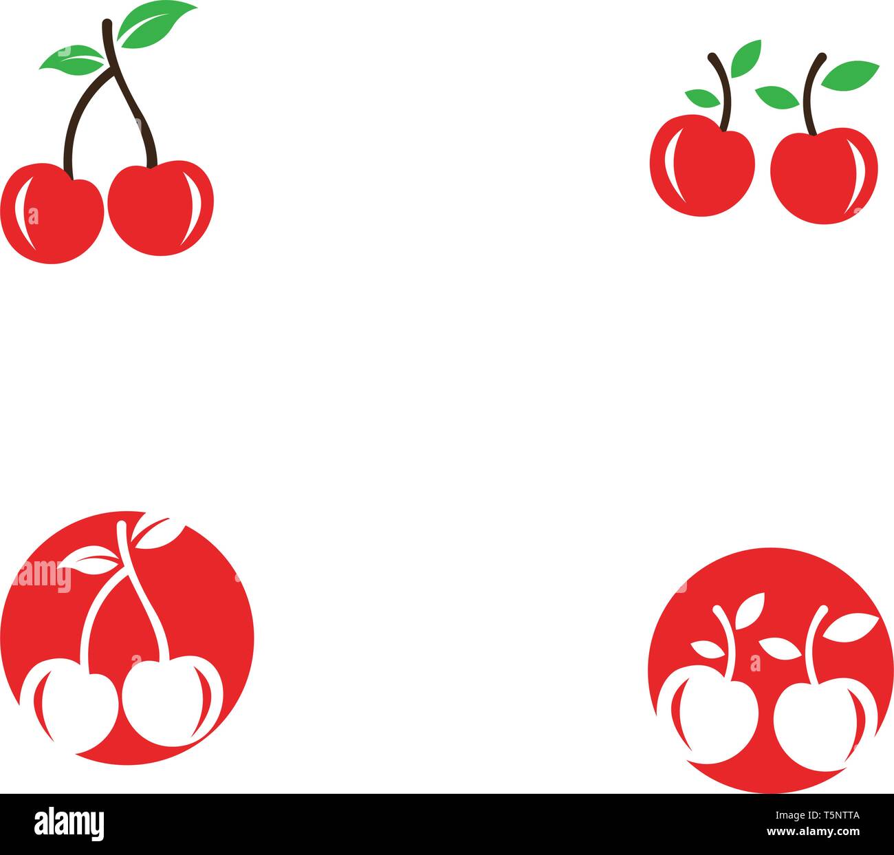 Cherry logo template vector icon - Vectors Stock Vector Image & Art - Alamy