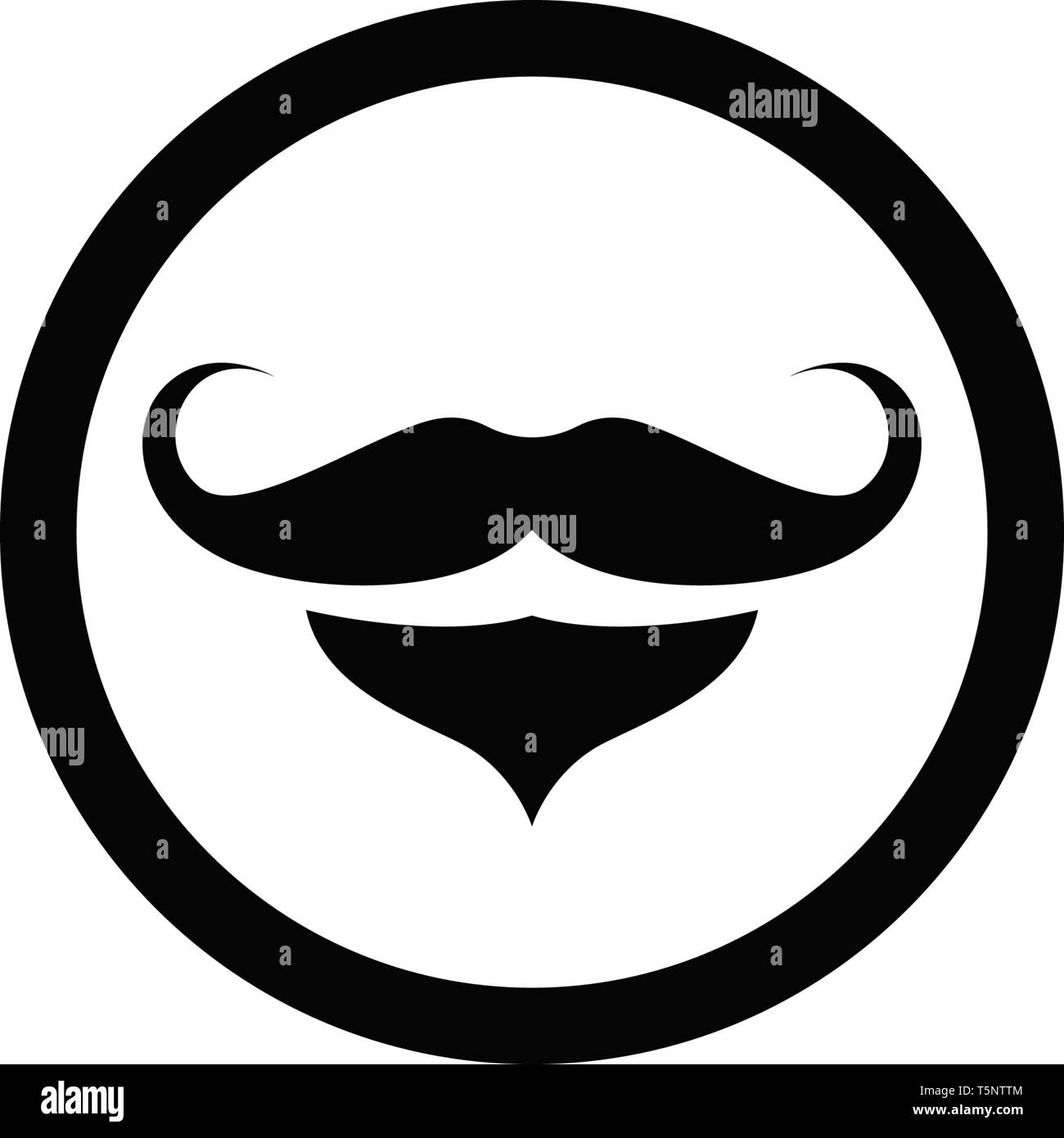 Mustache logo icon illustration - Vector Stock Vector Image & Art - Alamy