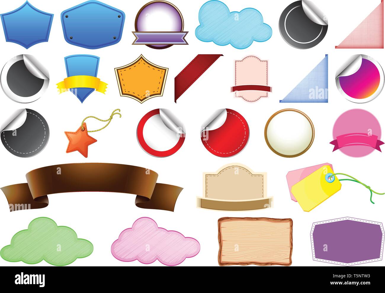 Set of tag label illustration Stock Vector Image & Art - Alamy