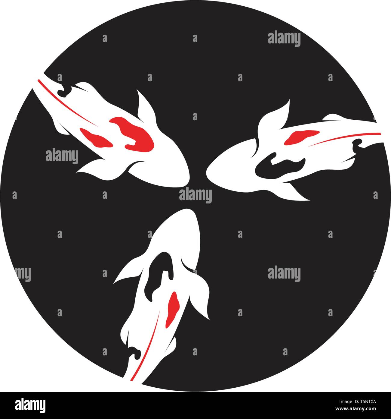 Fish KOI logo and symbol animal Stock Vector Image & Art - Alamy