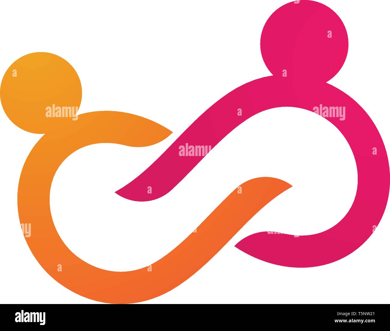 Adoption and community infinity care Logo template icon Stock Vector ...