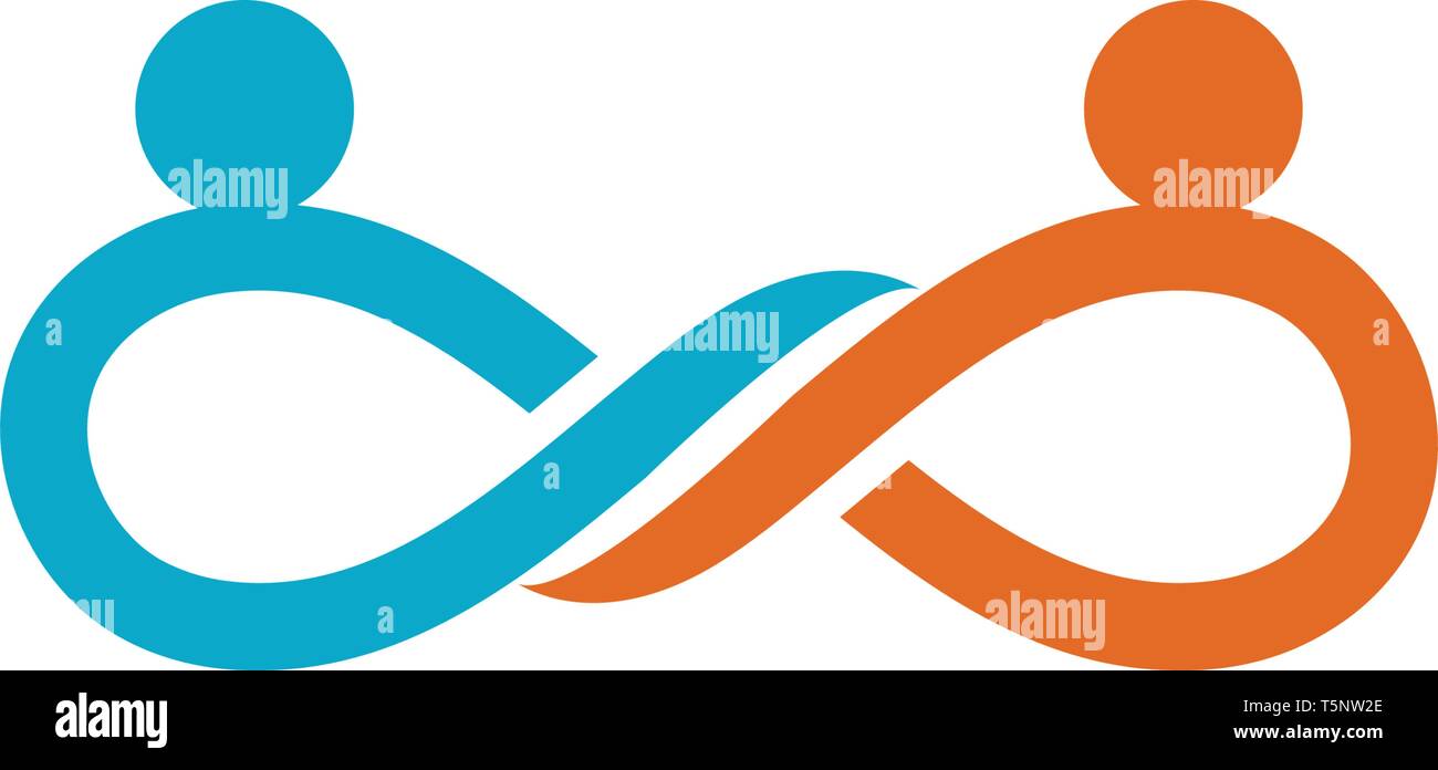 Adoption and community infinity care Logo template icon Stock Vector ...