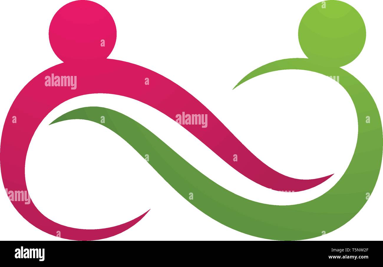 Adoption and community infinity care Logo template icon Stock Vector ...