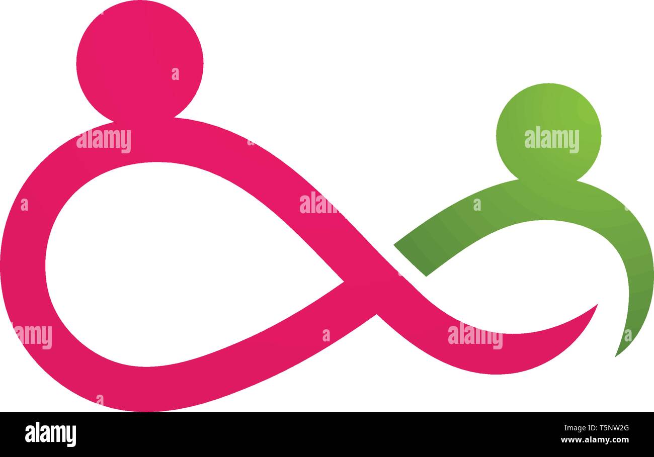 Adoption and community infinity care Logo template icon Stock Vector ...