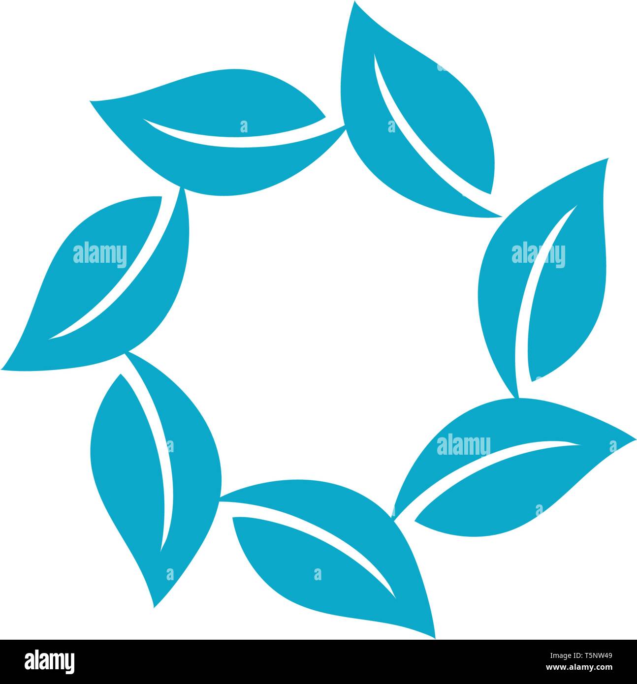 Seven leaf go green logo nature Stock Vector Image & Art - Alamy