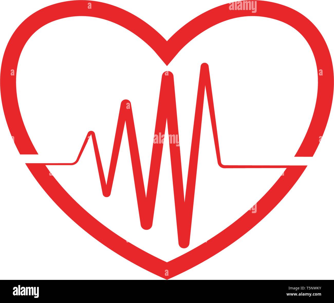 Heart beat wave logo line Stock Vector Image & Art - Alamy