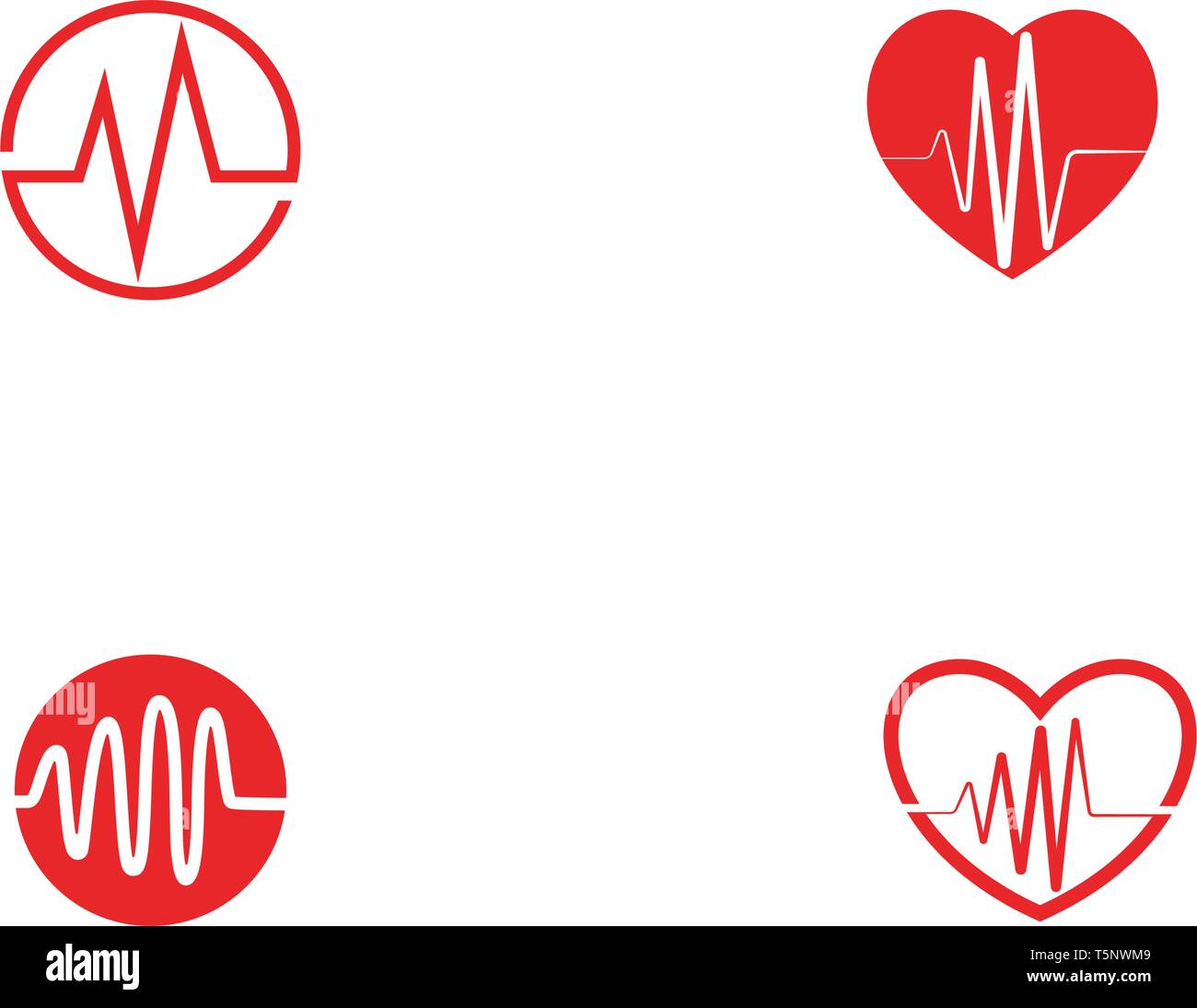 Heart beat wave logo line Stock Vector Image & Art - Alamy