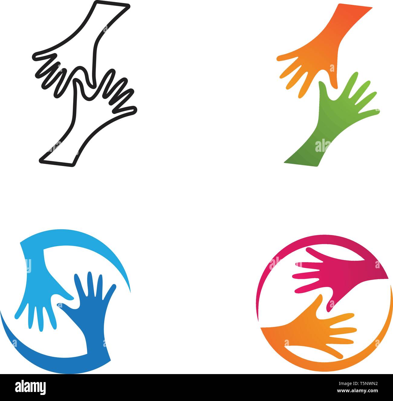 Hand shake symbol logo and symbol Stock Vector Image & Art - Alamy