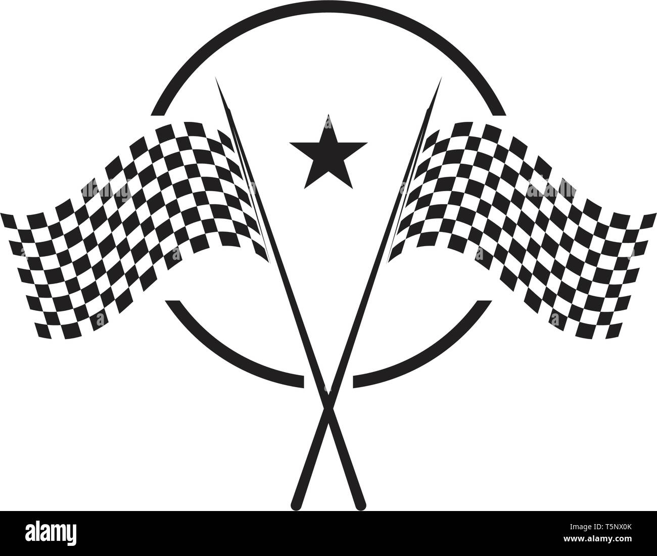 Race flag icon, simple design logo template Stock Vector Image & Art ...