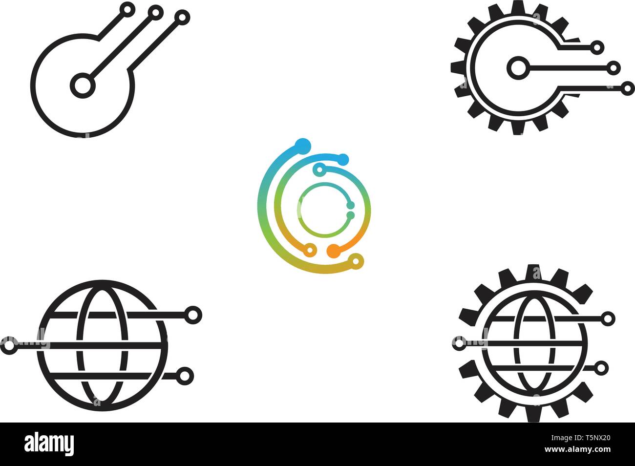 Technology logo icon - Vector Stock Vector Image & Art - Alamy