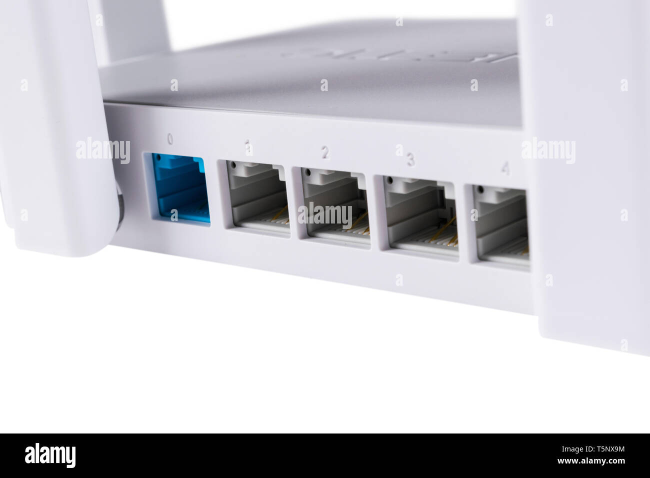 Wireless Wi-Fi router isolated on white background. wifi technology ...