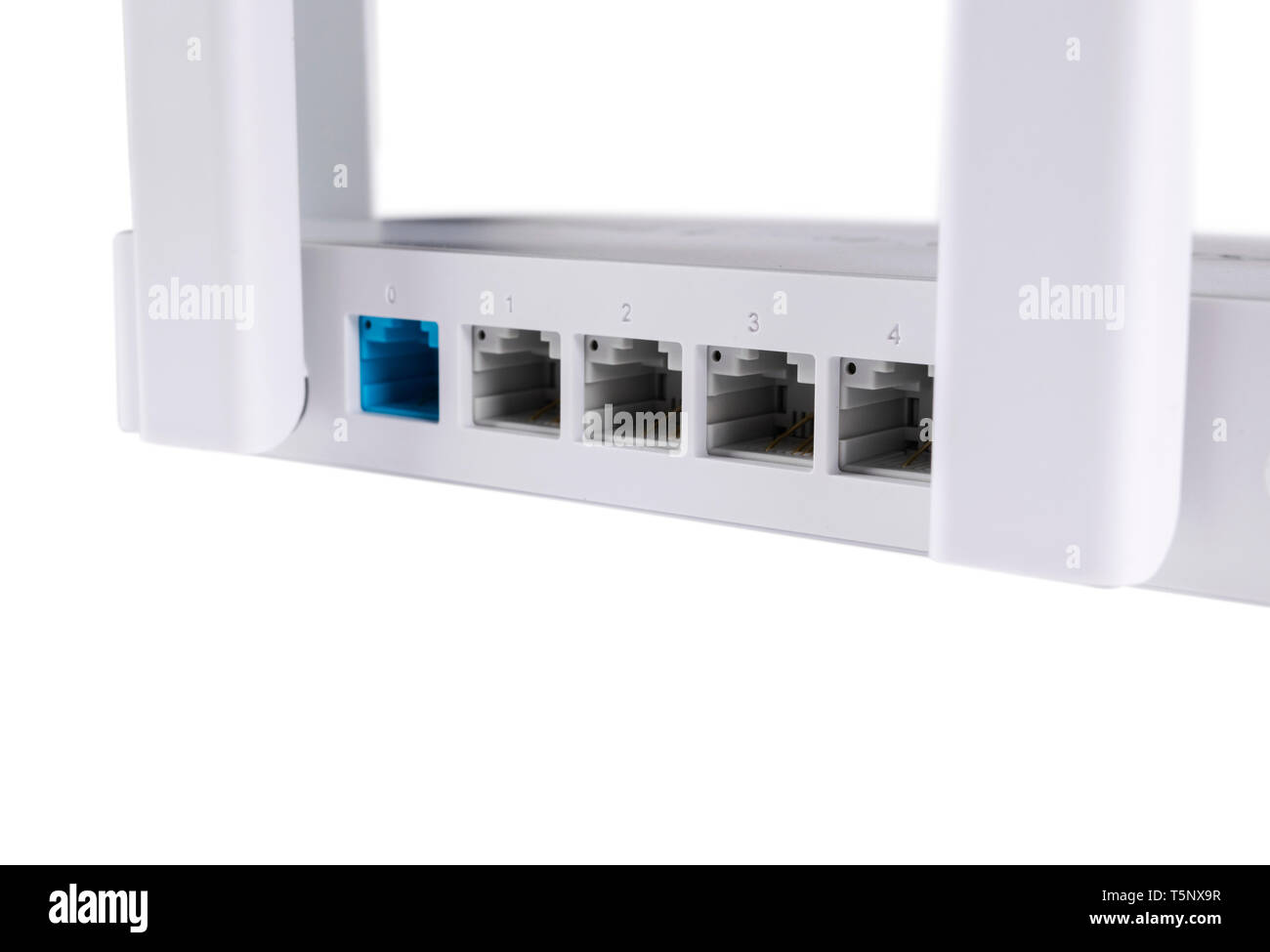 Wireless Wi-Fi router isolated on white background. wifi technology ...