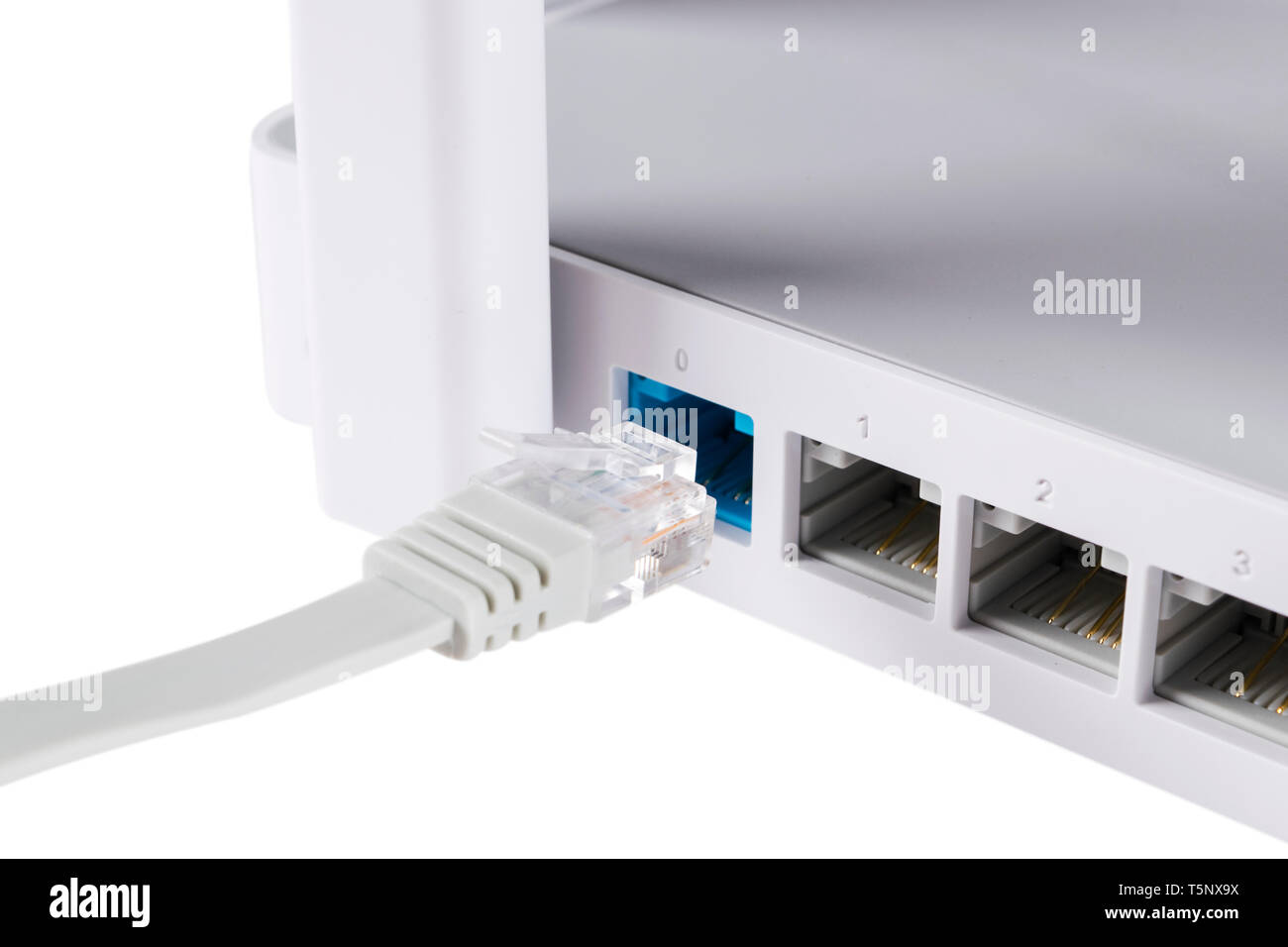 Wireless Wi-Fi router isolated on white background. wifi technology ...