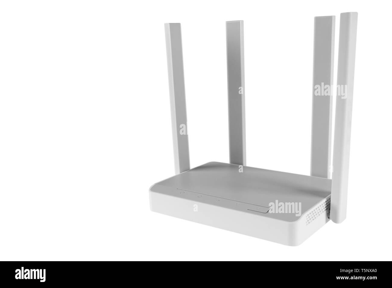Wireless Wi-Fi router isolated on white background. wifi technology ...