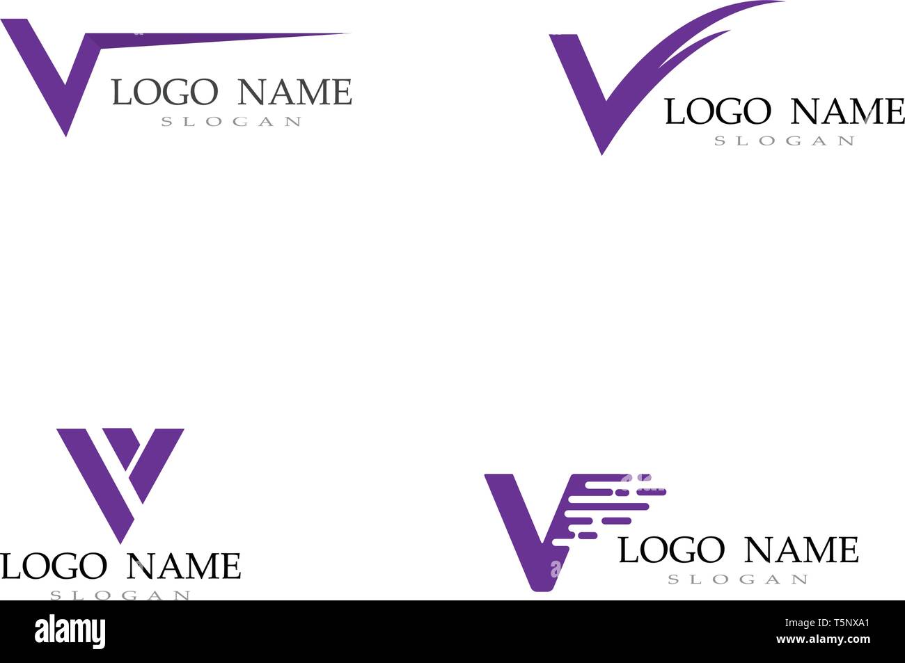 V logo and symbols template icons vector Stock Vector Image & Art - Alamy