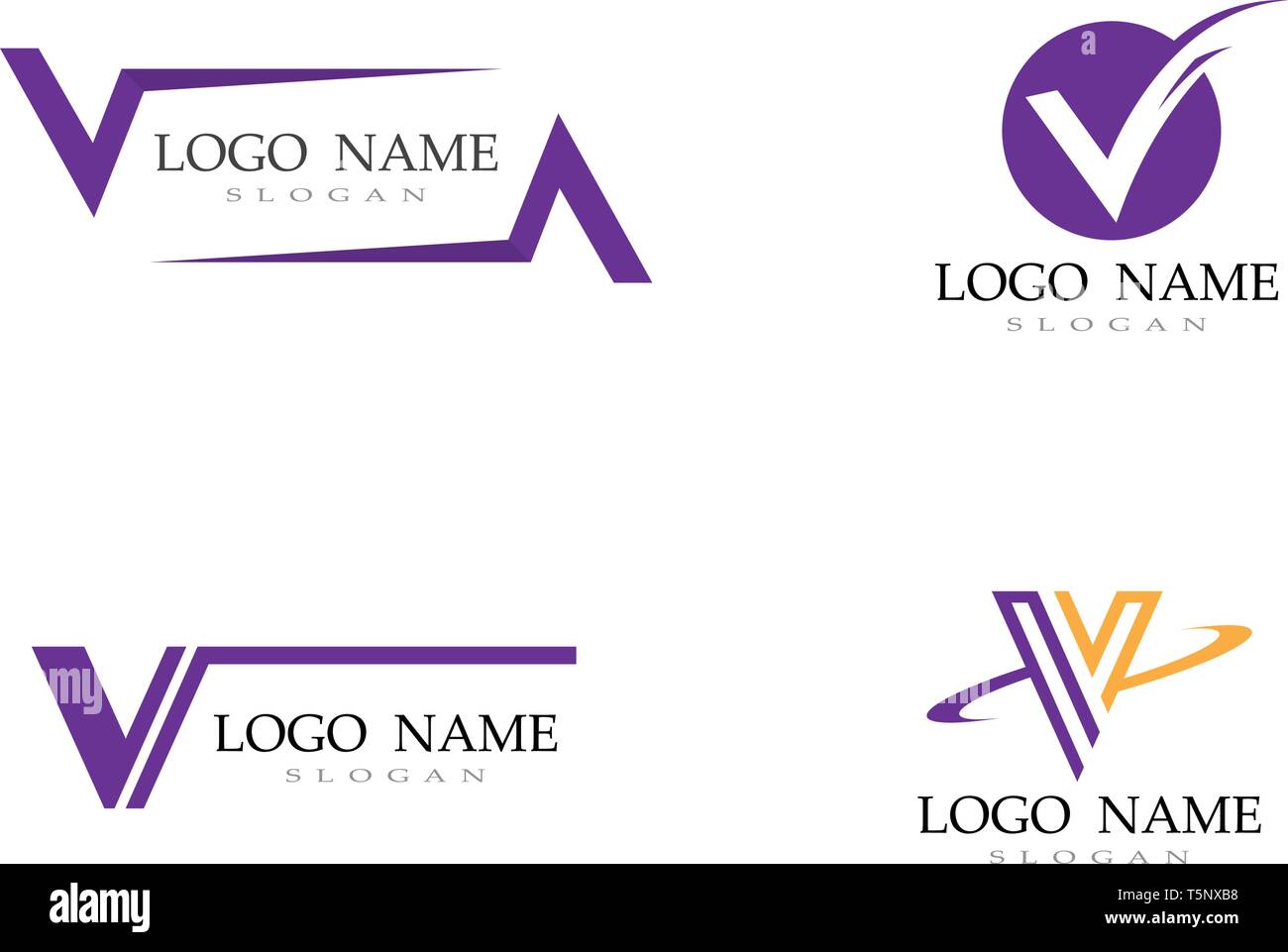 V logo and symbols template icons vector Stock Vector Image & Art - Alamy