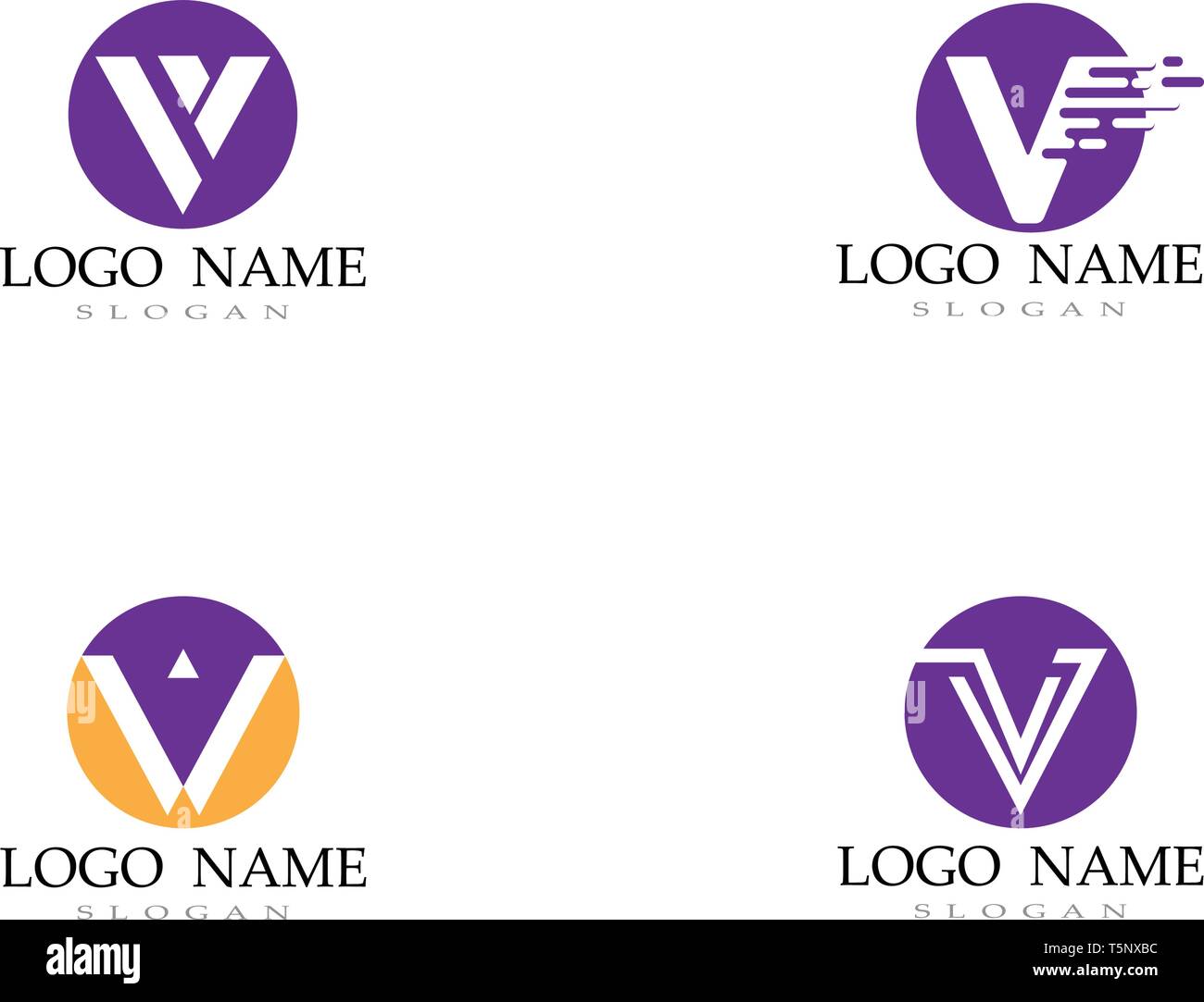 V logo and symbols template icons vector Stock Vector Image & Art - Alamy