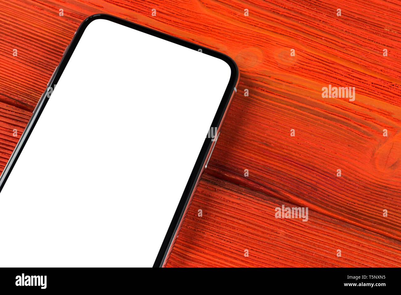 Smartphone with blank screen mock up. Smartphone isolated screen ...