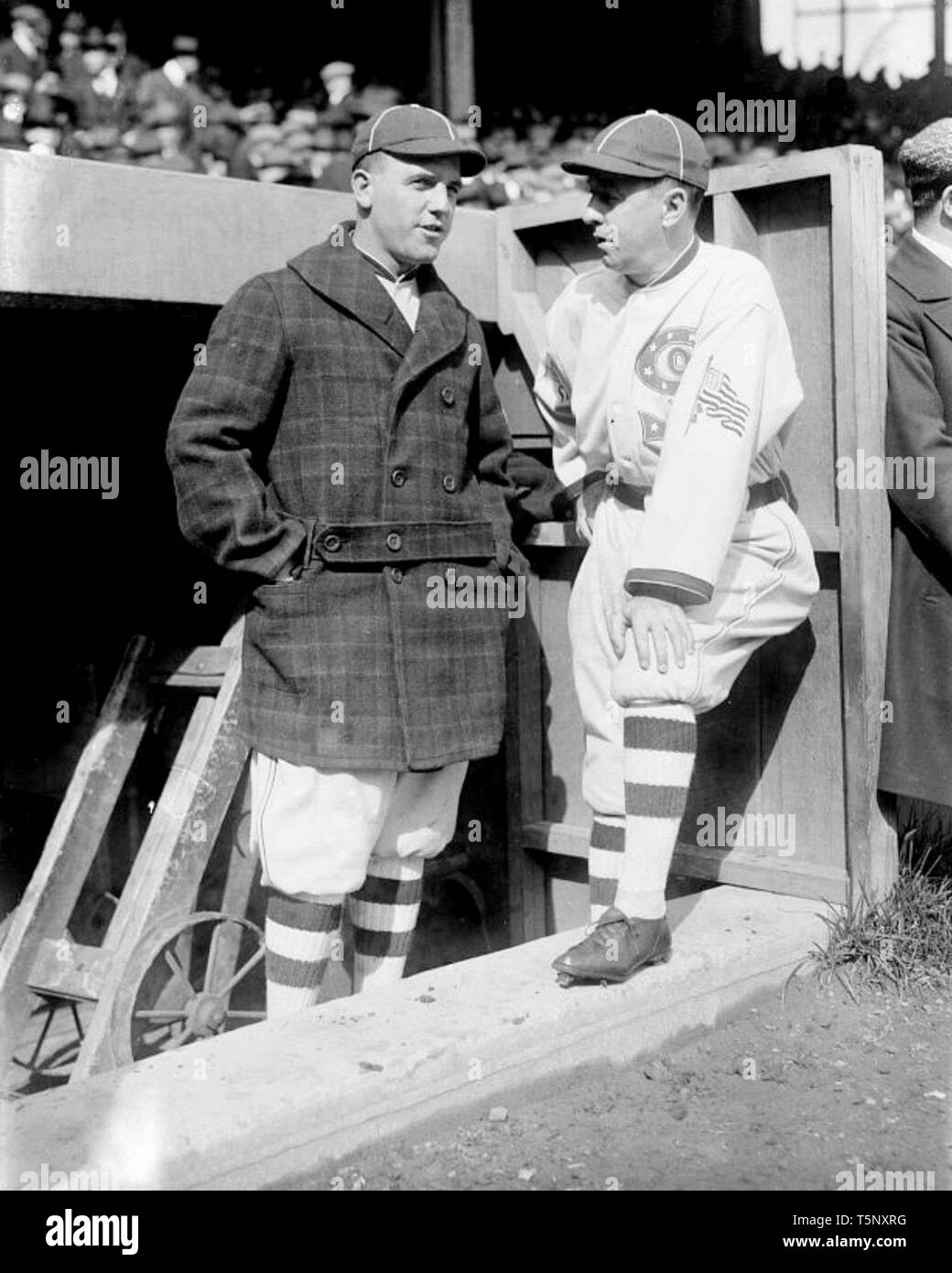 Clarence Pants Rowland & Eddie Cicotte, Chicago White Sox, 1917 Stock ...
